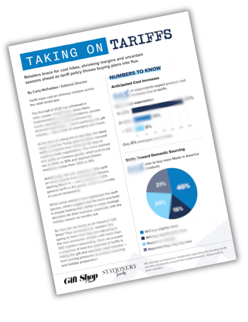Gift Shop® Plus launches exclusive retailer tariff report - Gift Shop ...